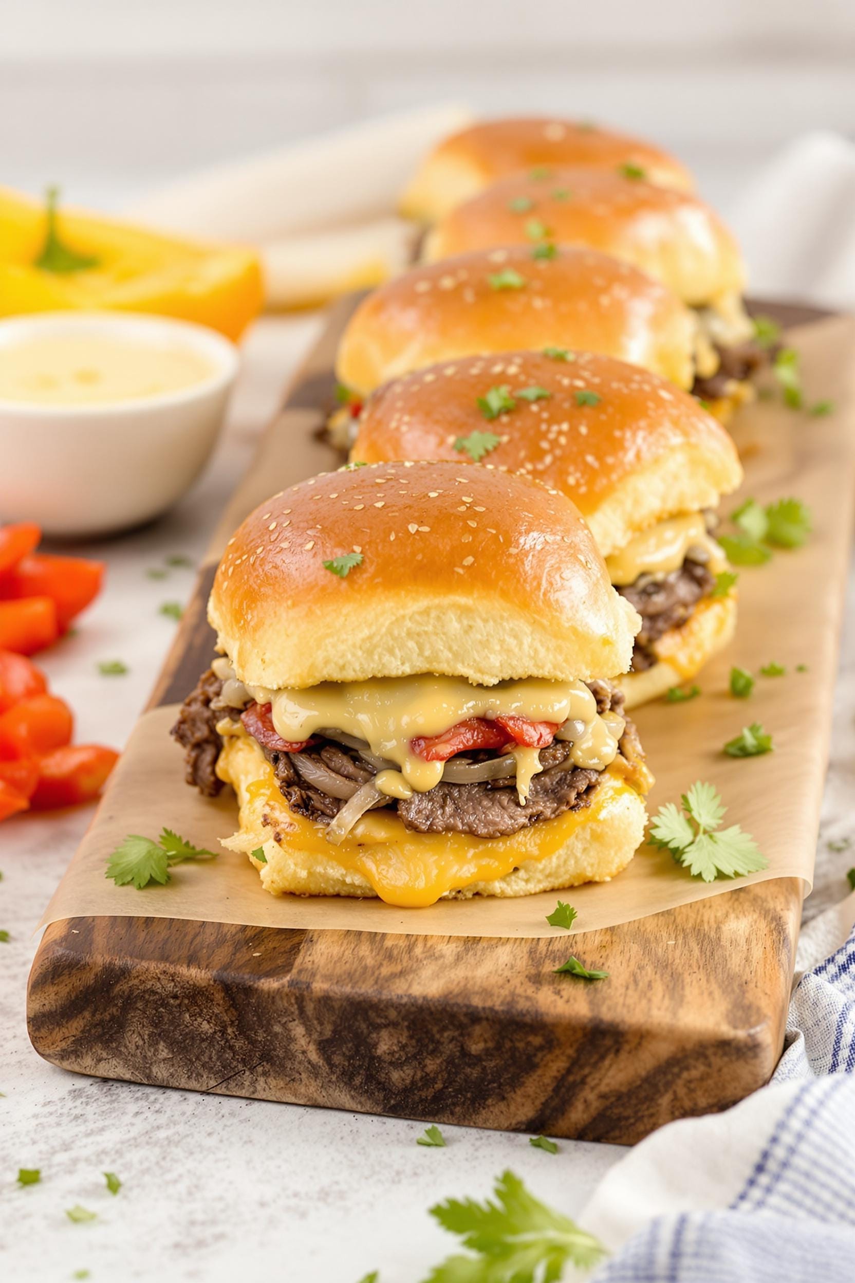 Philly Cheesesteak Sliders - Flavor to Share